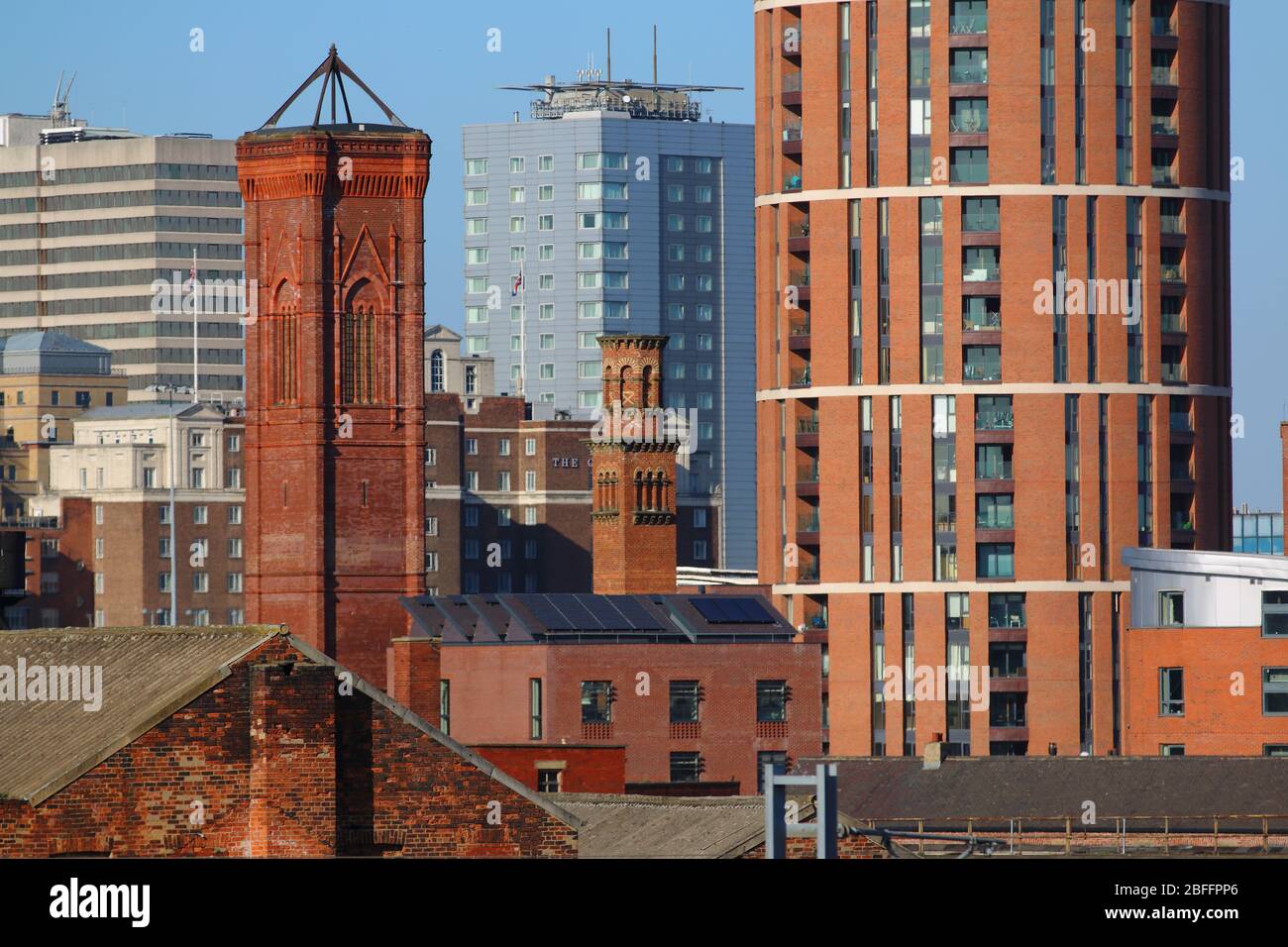 Victorian structures at Tower Works & modern architecture in Leeds City ...