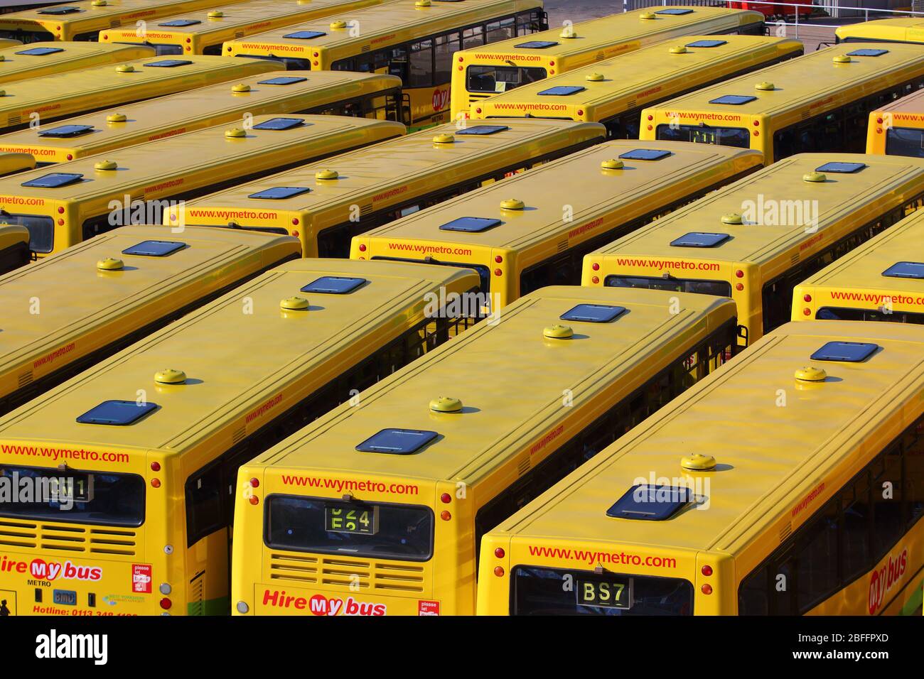 School bus depot hi-res stock photography and images - Alamy