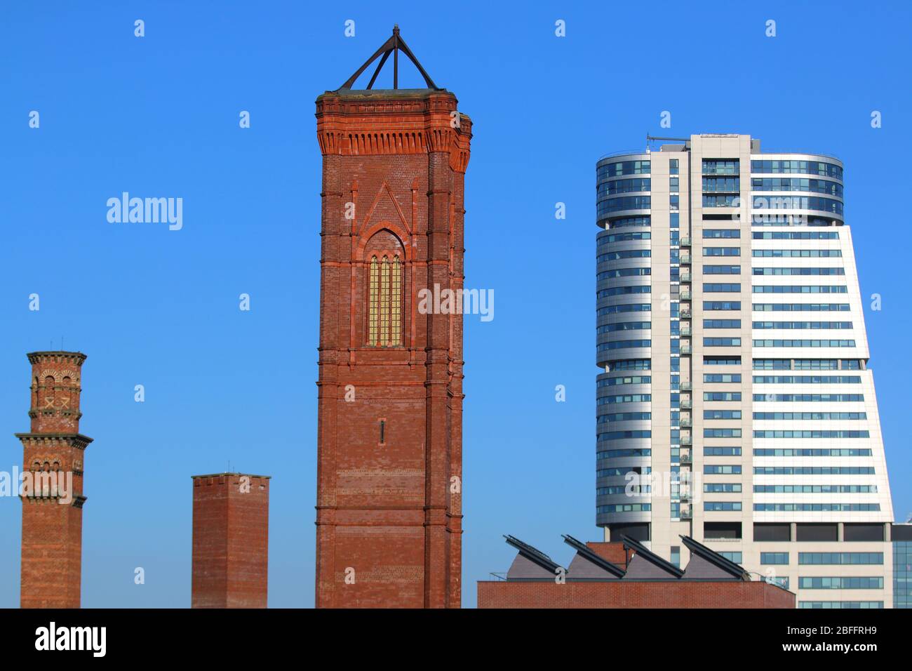 Tower Works from Holbeck Urban Village & Bridgewater Place skyscraper ...