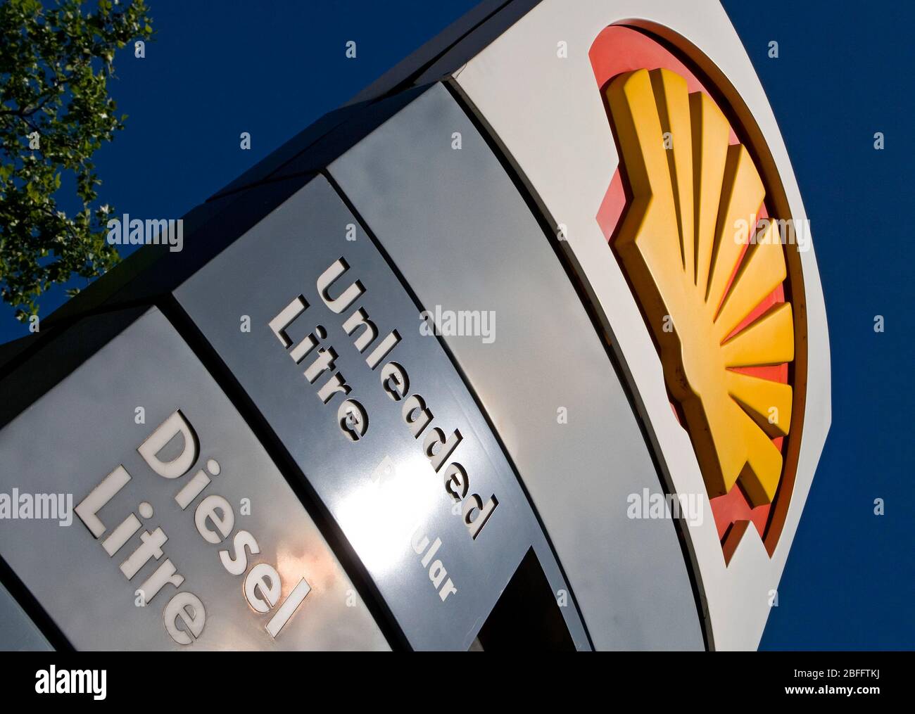Illustrative image of a Shell service station, London Stock Photo - Alamy
