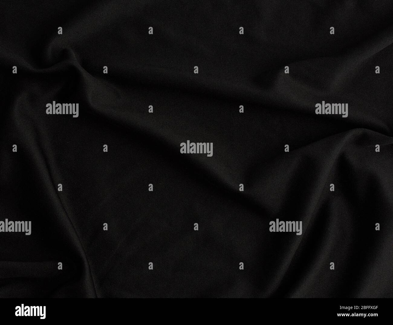 texture of black cotton fabric with waves, full frame, fabric for ...