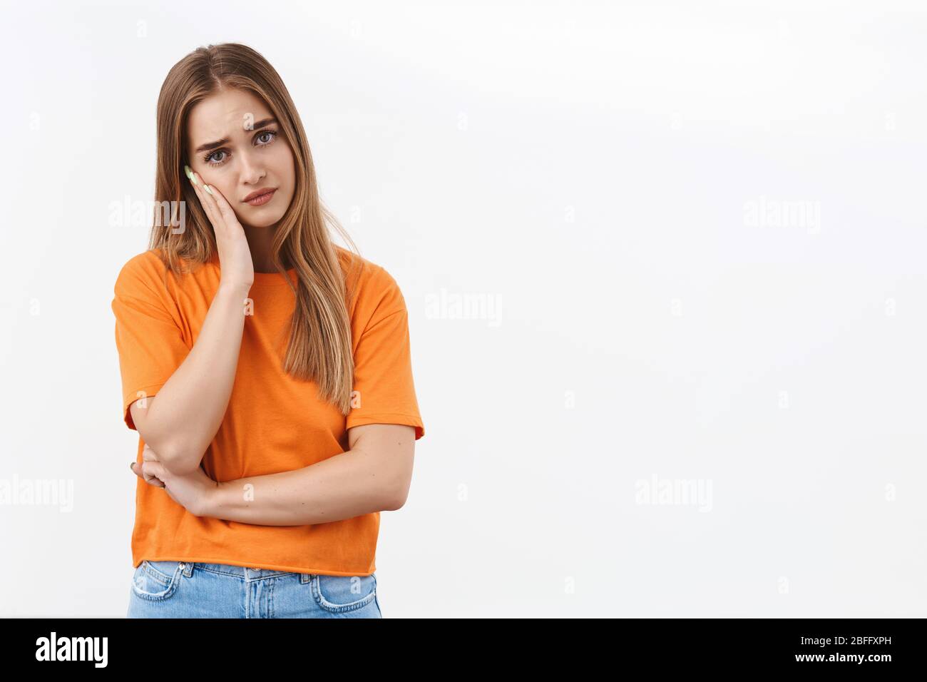 Sighing woman hi-res stock photography and images - Alamy