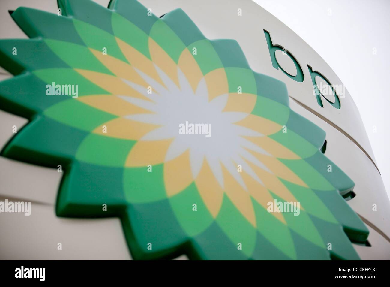 BP sign outside a petrol station Stock Photo - Alamy