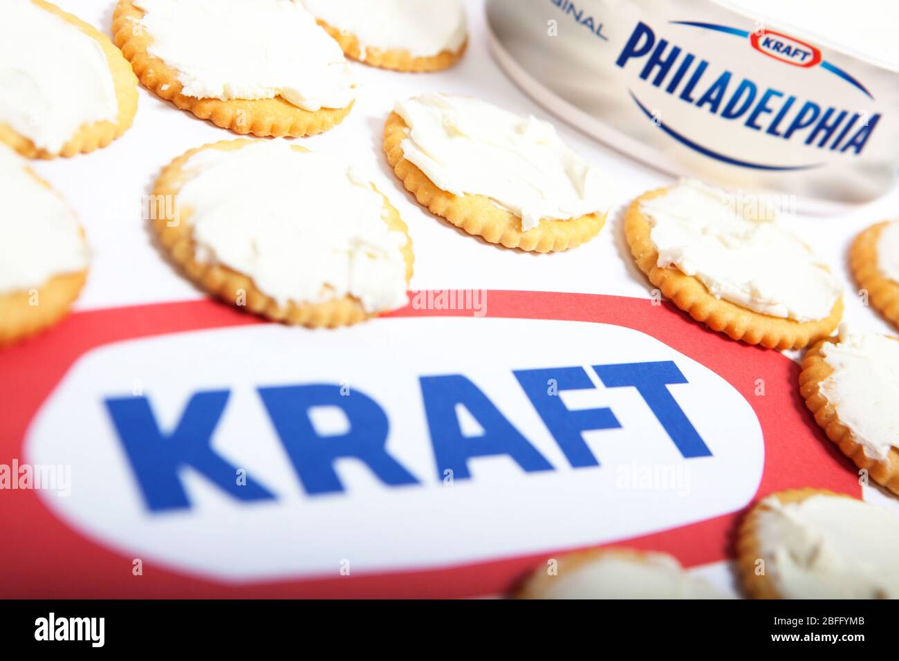 Illustrative image of Kraft's Philadelphia soft cheese spread Stock ...