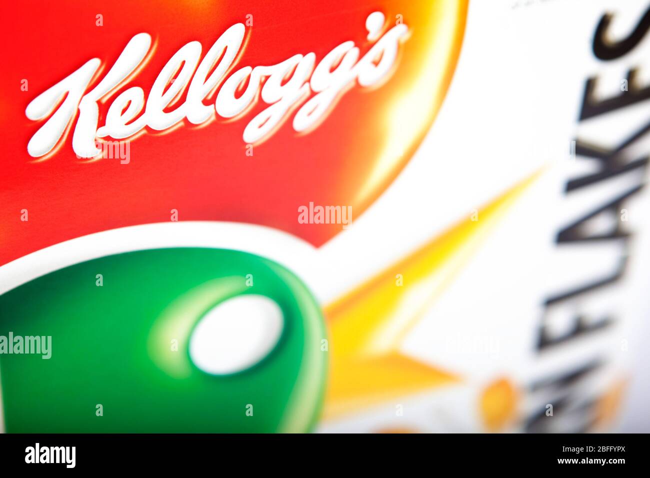 Kellogg's Corn Flakes box Stock Photo - Alamy