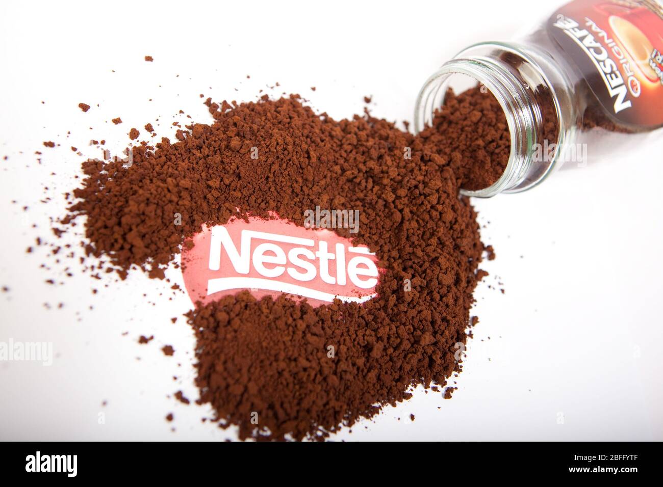 Nescafe instant coffee, one of many Nestle products Stock Photo - Alamy