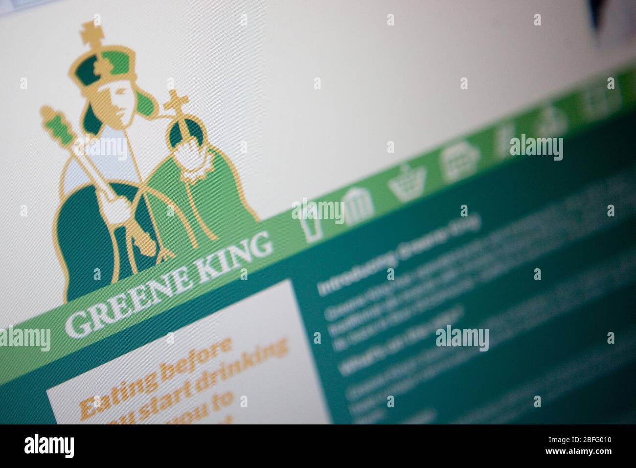 The Greene King website Stock Photo - Alamy