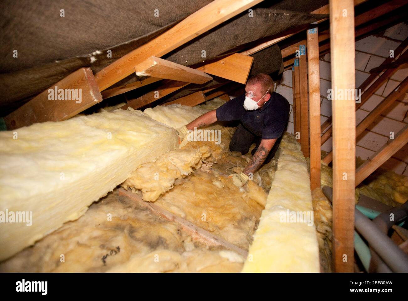 Insulating a loft hi-res stock photography and images - Alamy