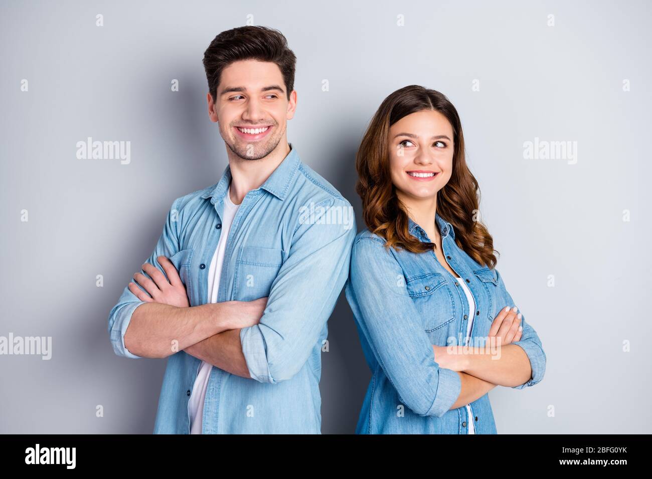 Husband and wife back to back cross hi-res stock photography and images ...