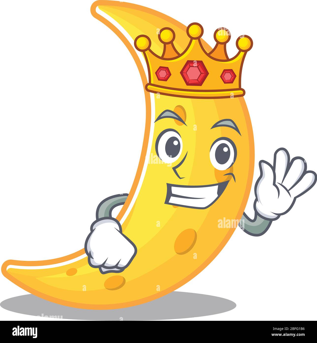 A Wise King of crescent moon mascot design style Stock Vector Image ...