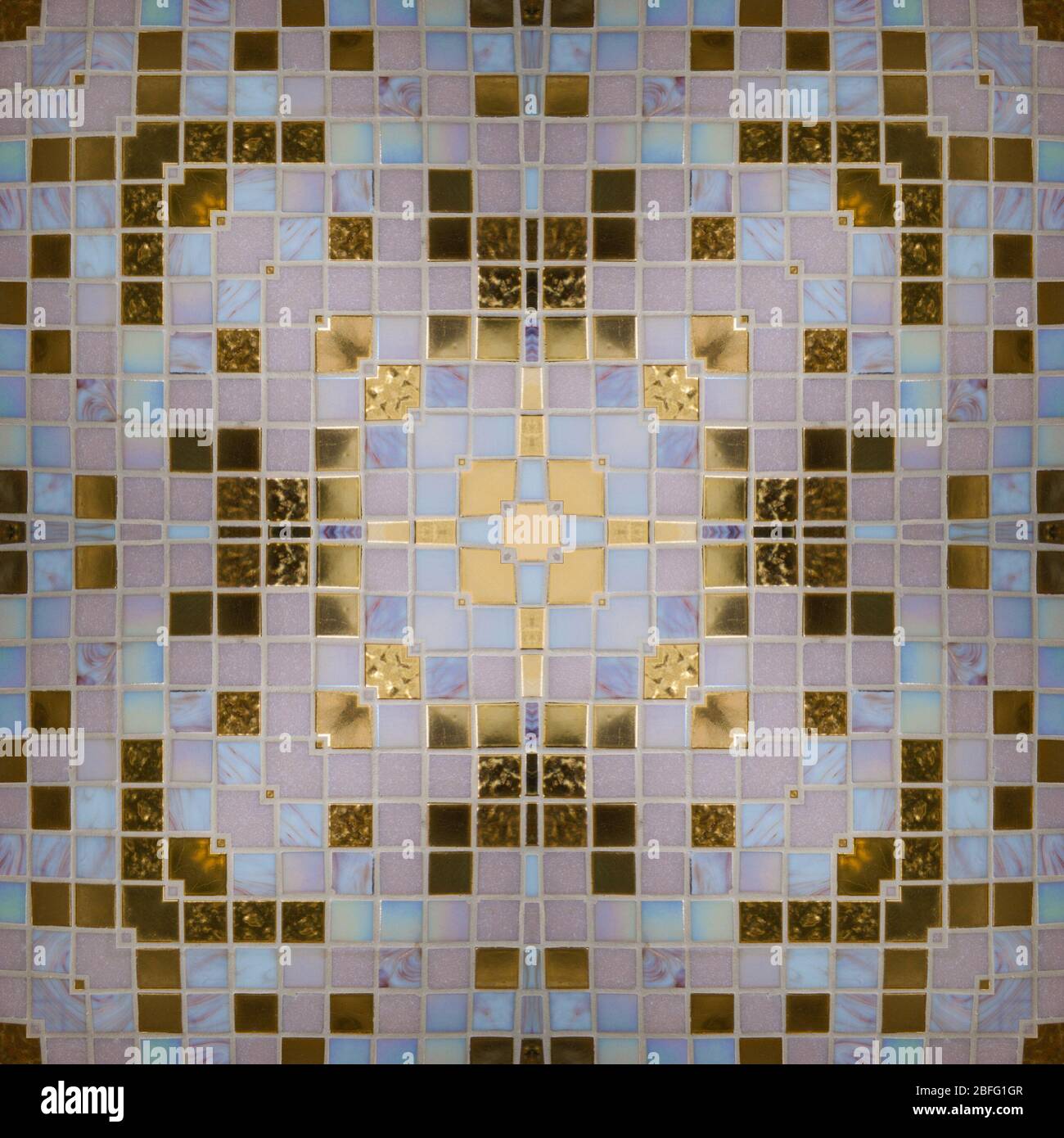Background, texture - gold, blue and white tiles, kaleidoscope, pattern ...
