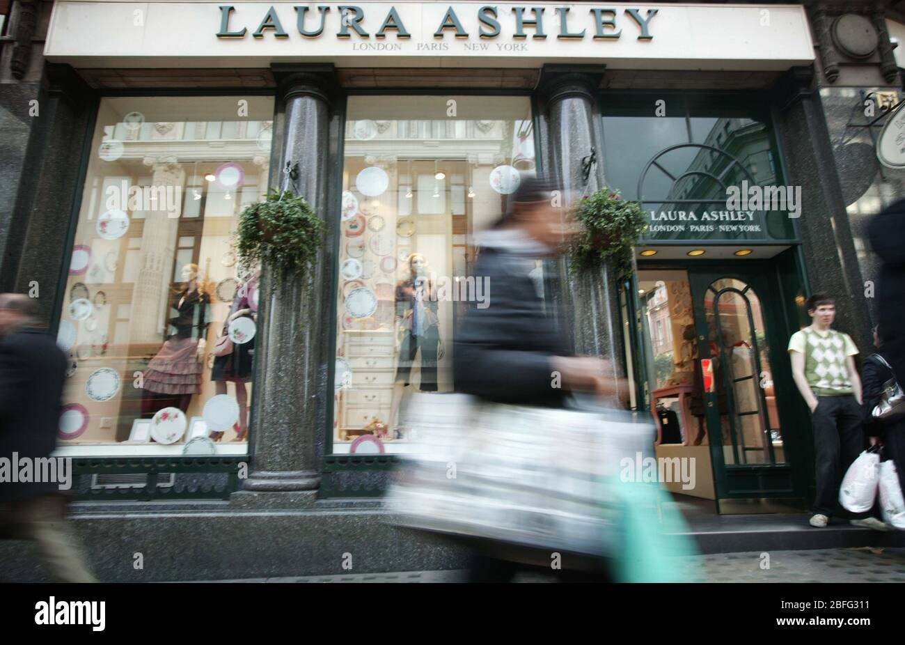 Exterior of the Laura Ashley store on Oxford Steet, London Stock Photo ...