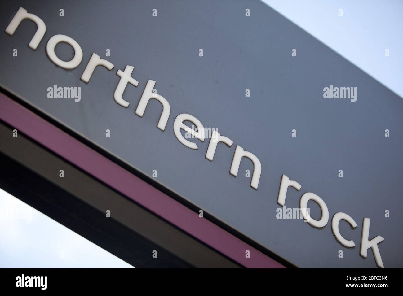 Northern Rock branch sign Stock Photo - Alamy
