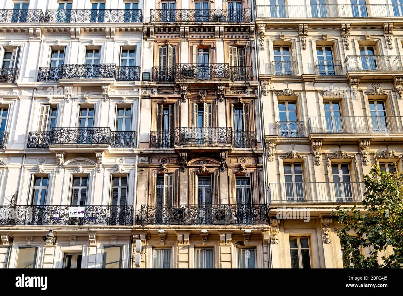 Old buildings with balconies hi-res stock photography and images - Alamy