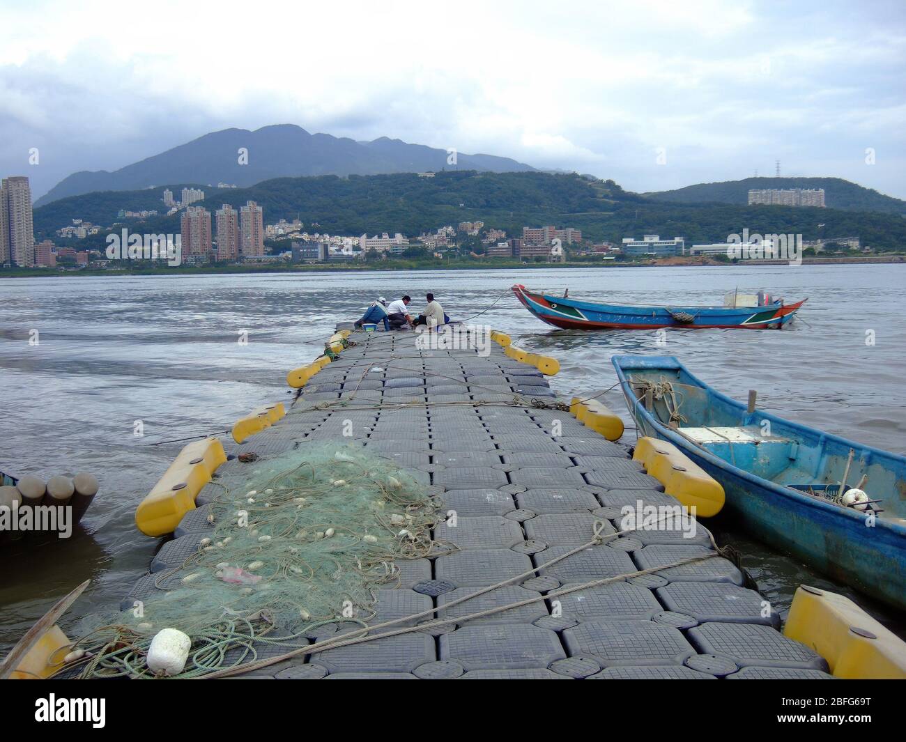 Beautiful landscape around Tamsui River at Taipei, Taiwan Stock Photo ...