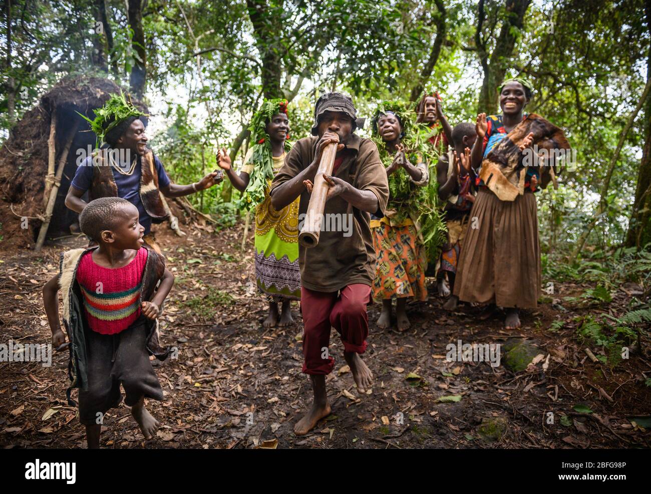The Pygmies in Uganda Stock Photo - Alamy