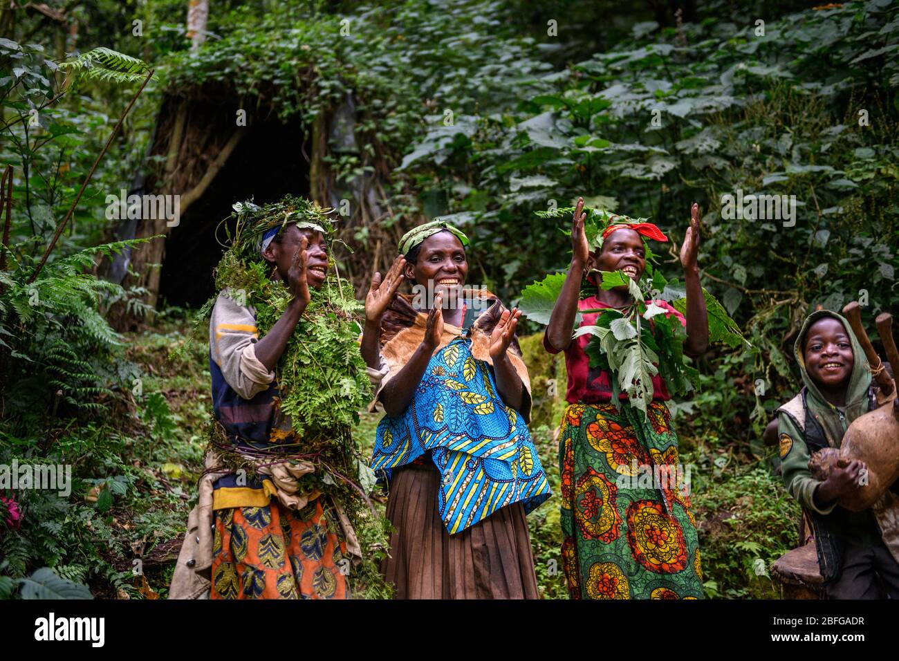 The Pygmies in Uganda Stock Photo - Alamy
