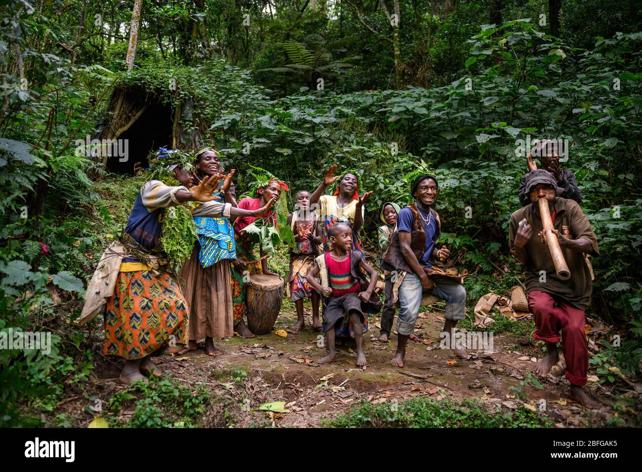 The Pygmies in Uganda Stock Photo - Alamy