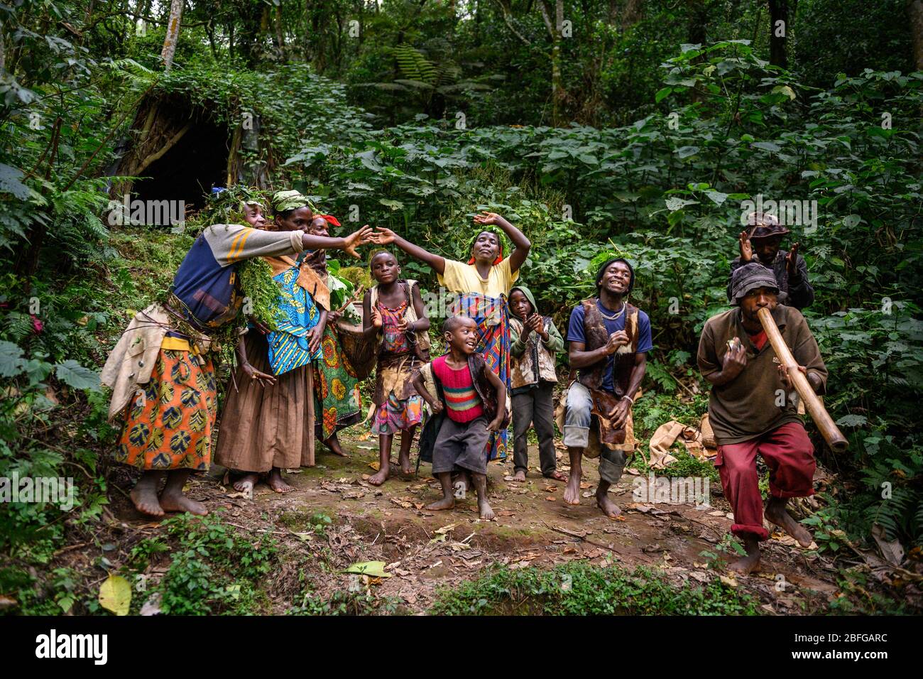 The Pygmies in Uganda Stock Photo - Alamy