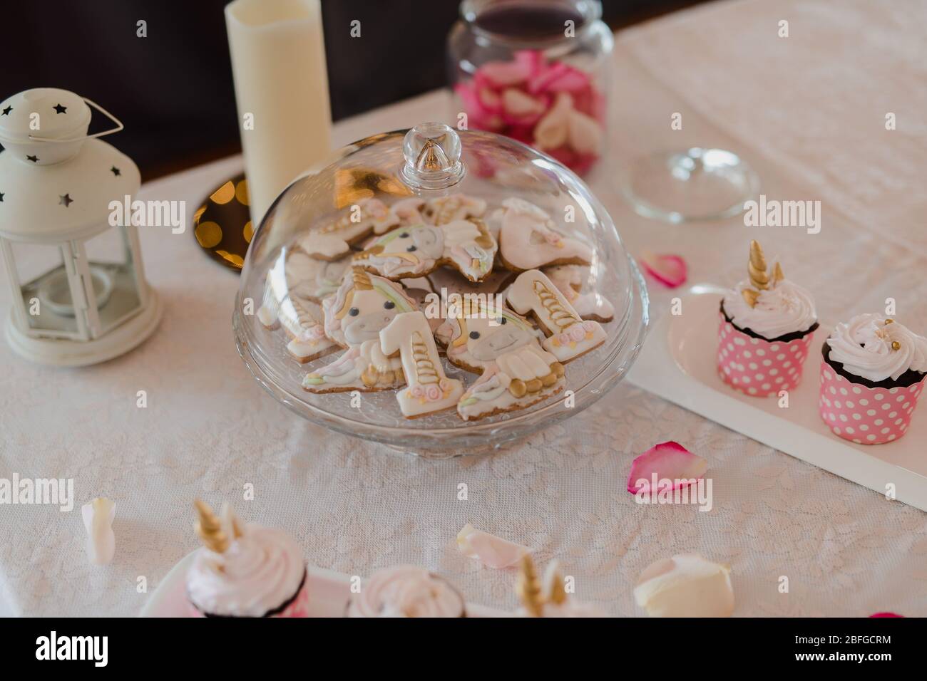 A beautiful big cake for a special event. Sweet table for special party ...