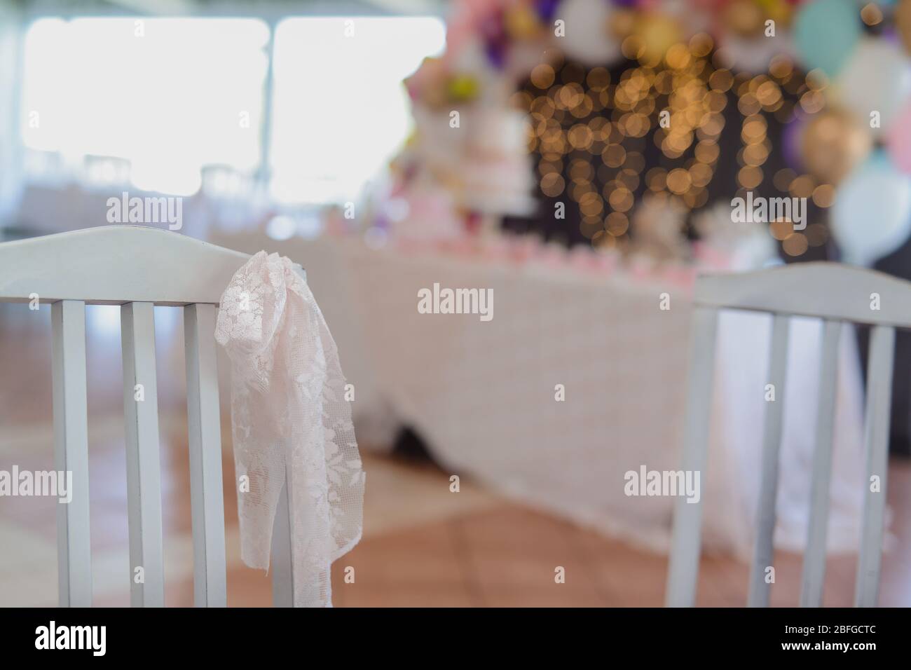 A beautiful big cake for a special event. Sweet table for special party ...