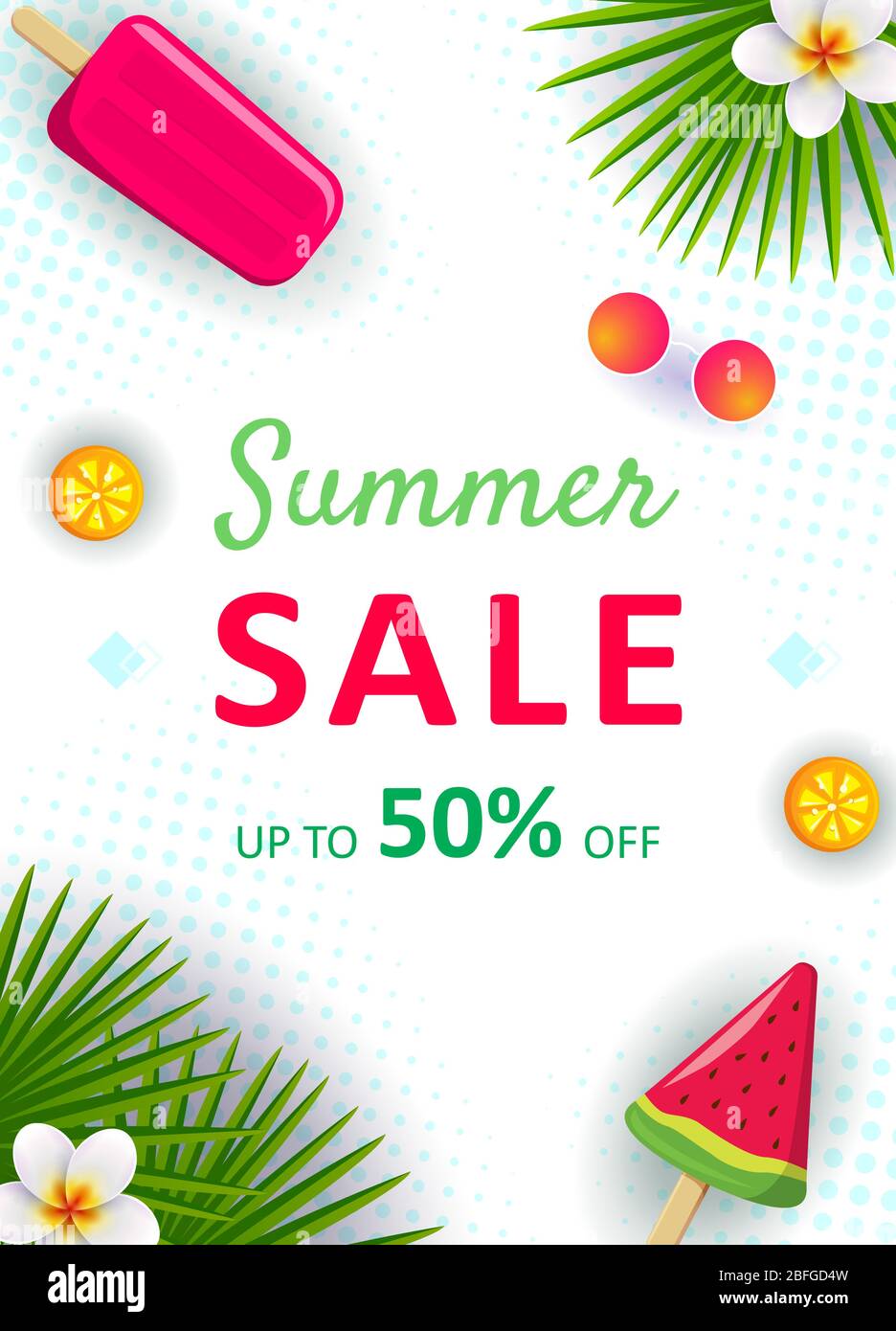 Summer sale background layout for banners, Wallpaper, flyers ...