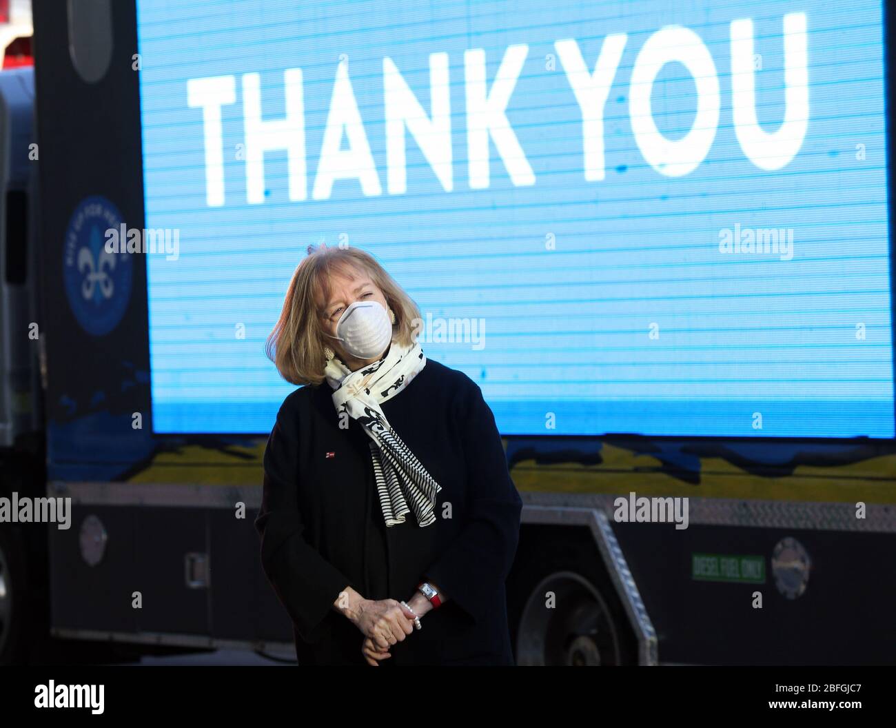 St. Louis Mayor Lyda Krewson waits to make her remarks during the first ...
