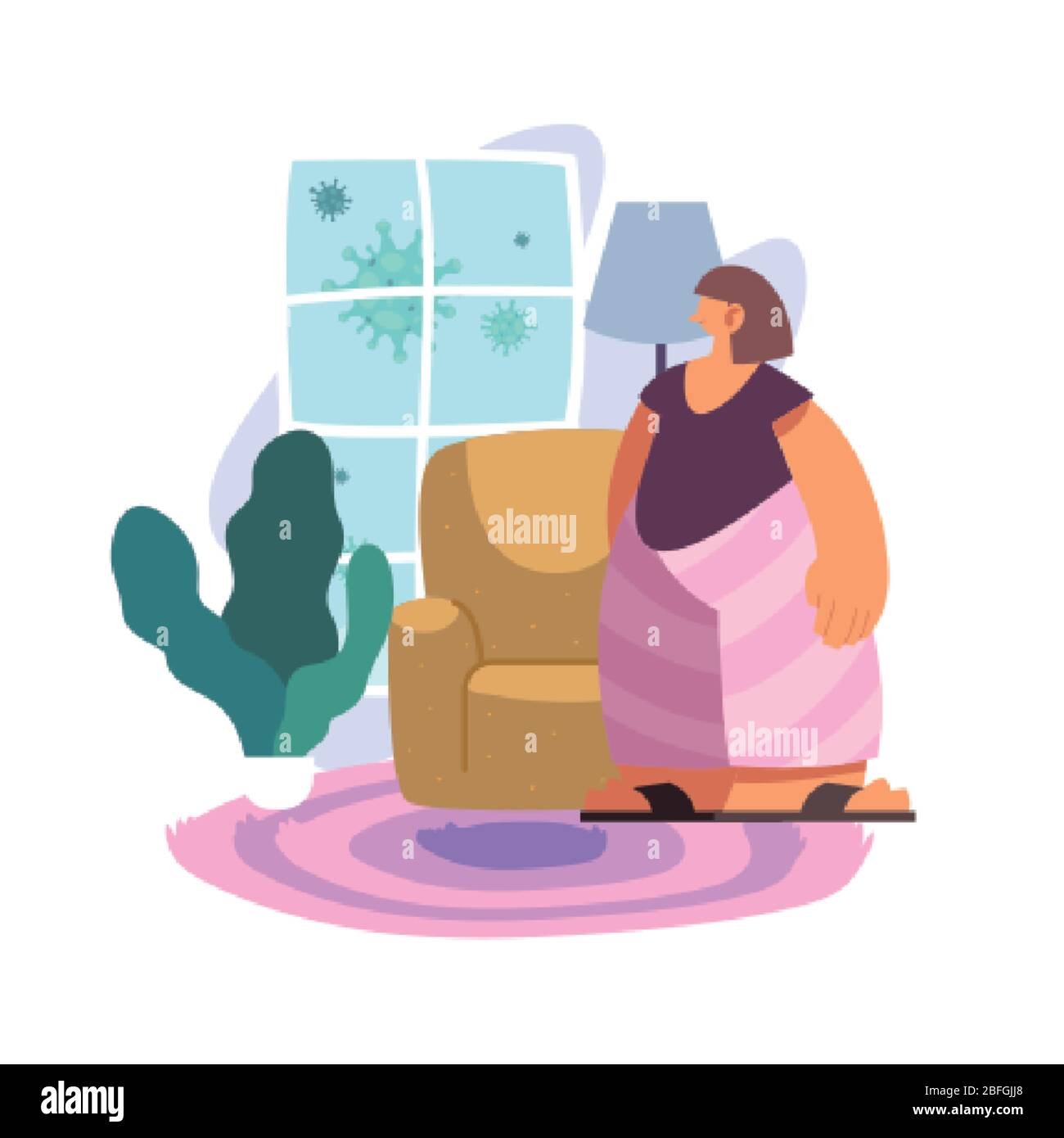 Stays home Stock Vector Images - Alamy