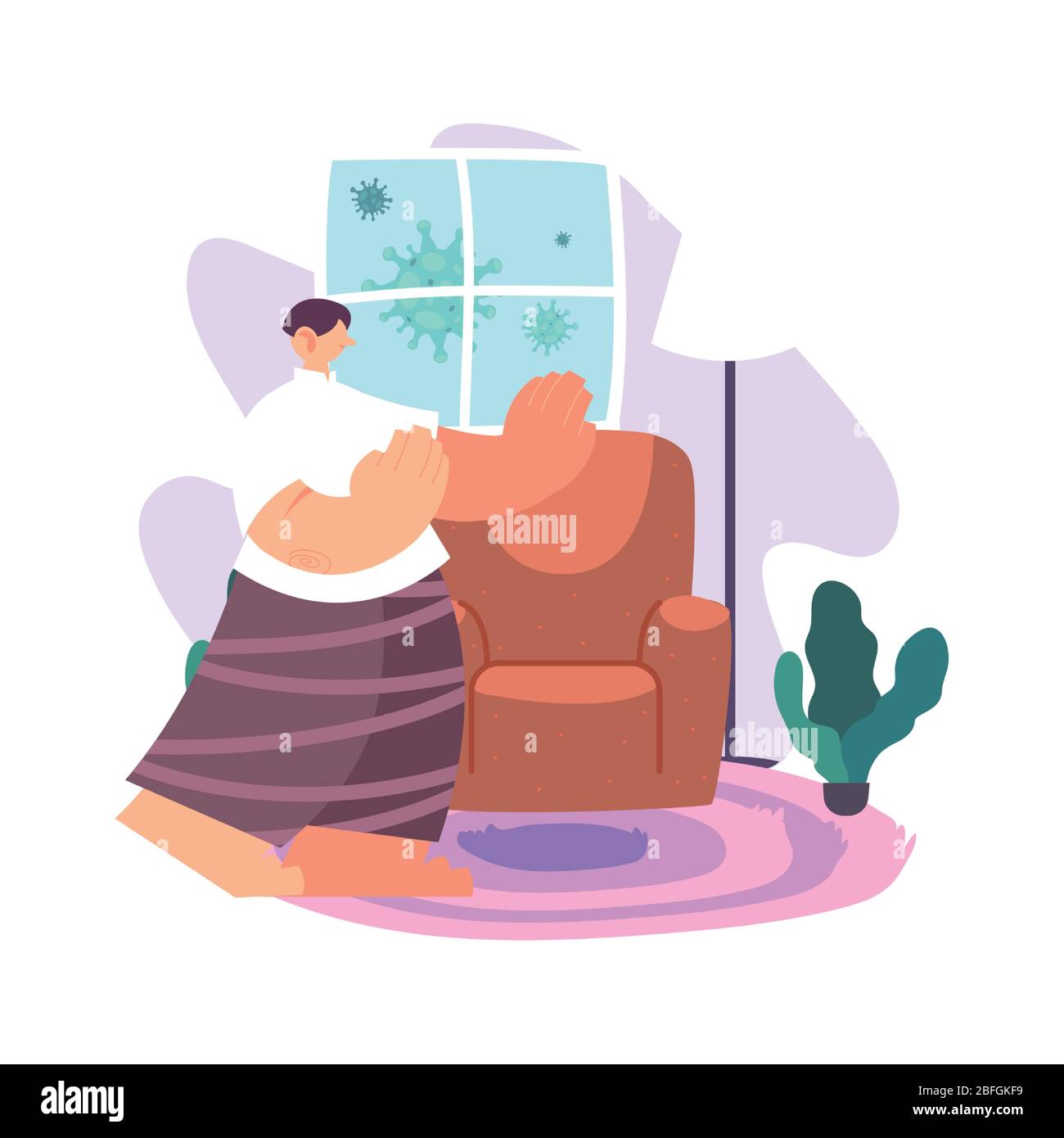 Stays home Stock Vector Images - Alamy