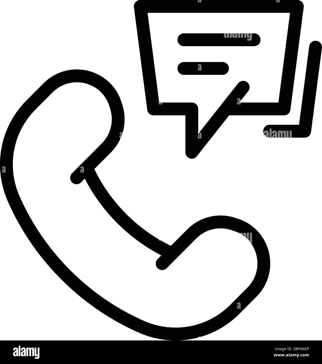 Phone call icon, outline style Stock Vector Image & Art - Alamy