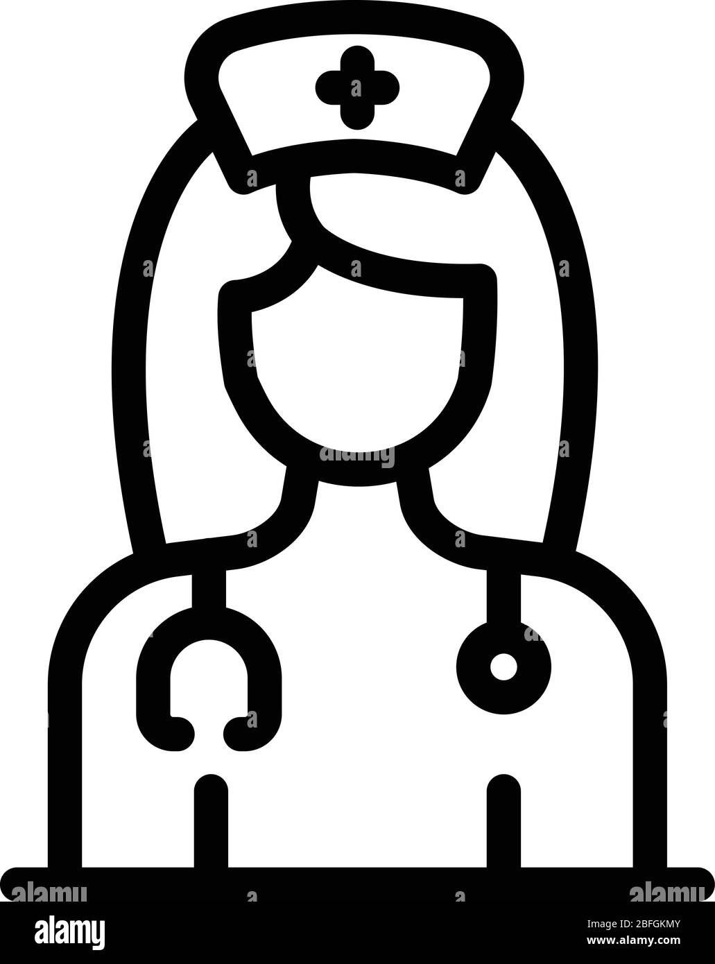 Medical nurse icon, outline style Stock Vector Image & Art - Alamy