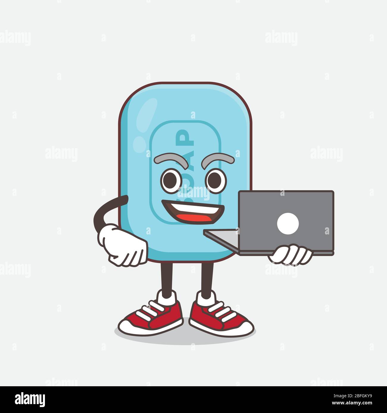 Illustration of Blue Soap Mascot Character Vector Stock Vector Image ...