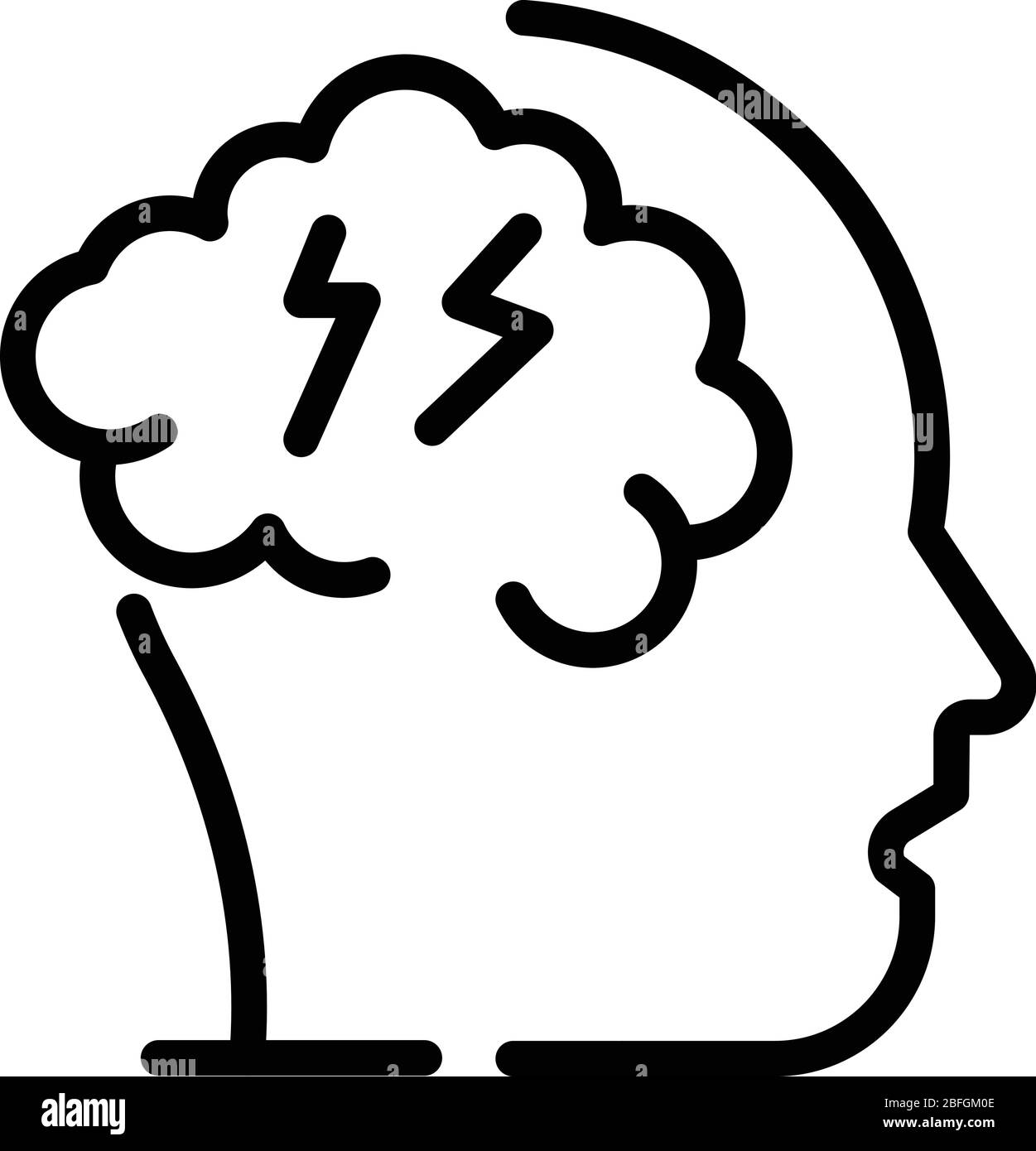 Human dizziness icon outline Cut Out Stock Images & Pictures - Alamy