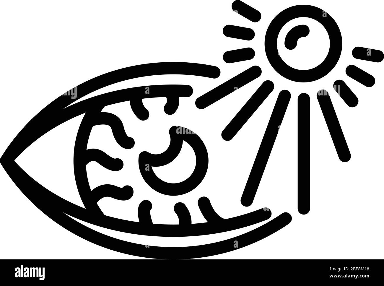 Eye infection icon, outline style Stock Vector Image & Art - Alamy