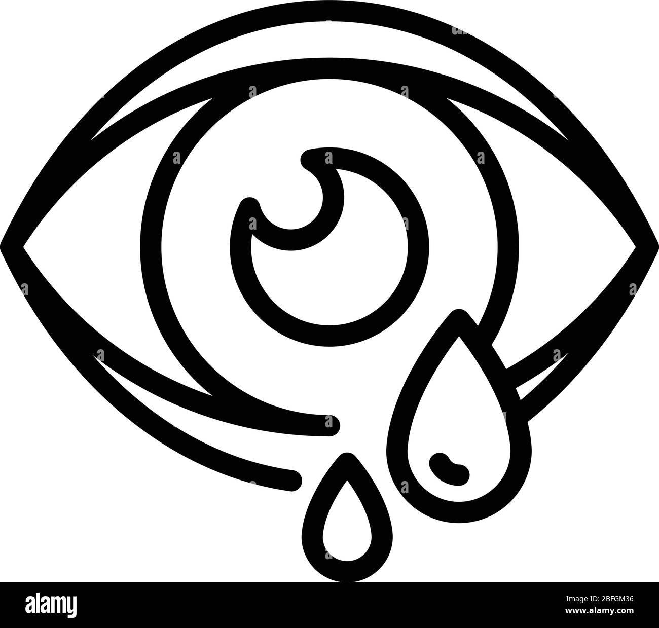 Lacrimation eye icon, outline style Stock Vector Image & Art - Alamy