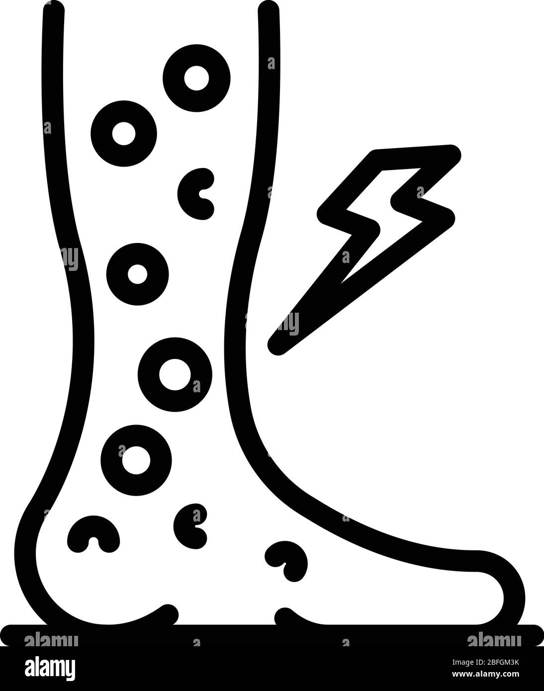 Allergy on leg icon, outline style Stock Vector Image & Art - Alamy
