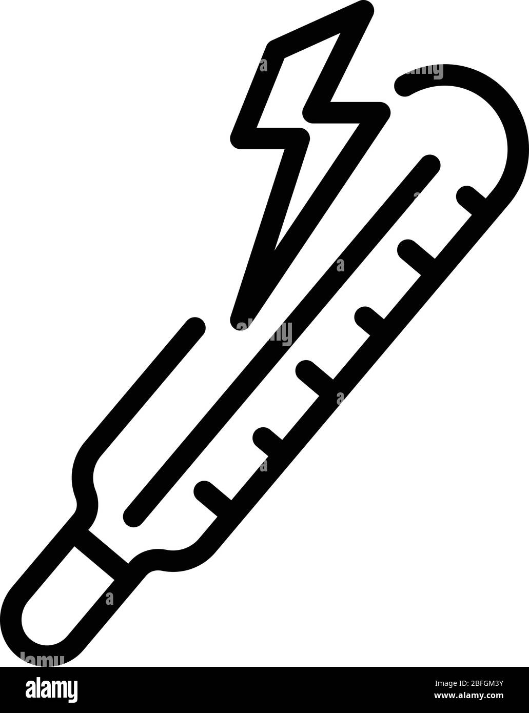 Thermometer body icon, outline style Stock Vector Image & Art - Alamy
