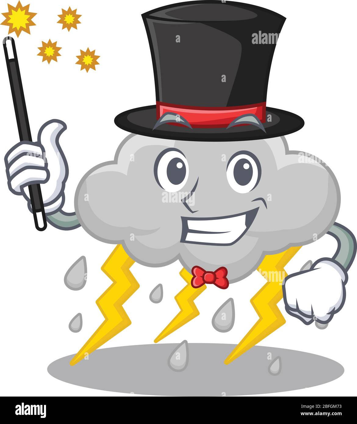 An attractive Magician of cloud stormy cartoon design Stock Vector ...