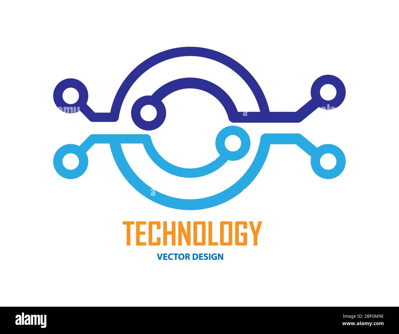 Vector logo. Template for the technology's corporate identity. Abstract ...