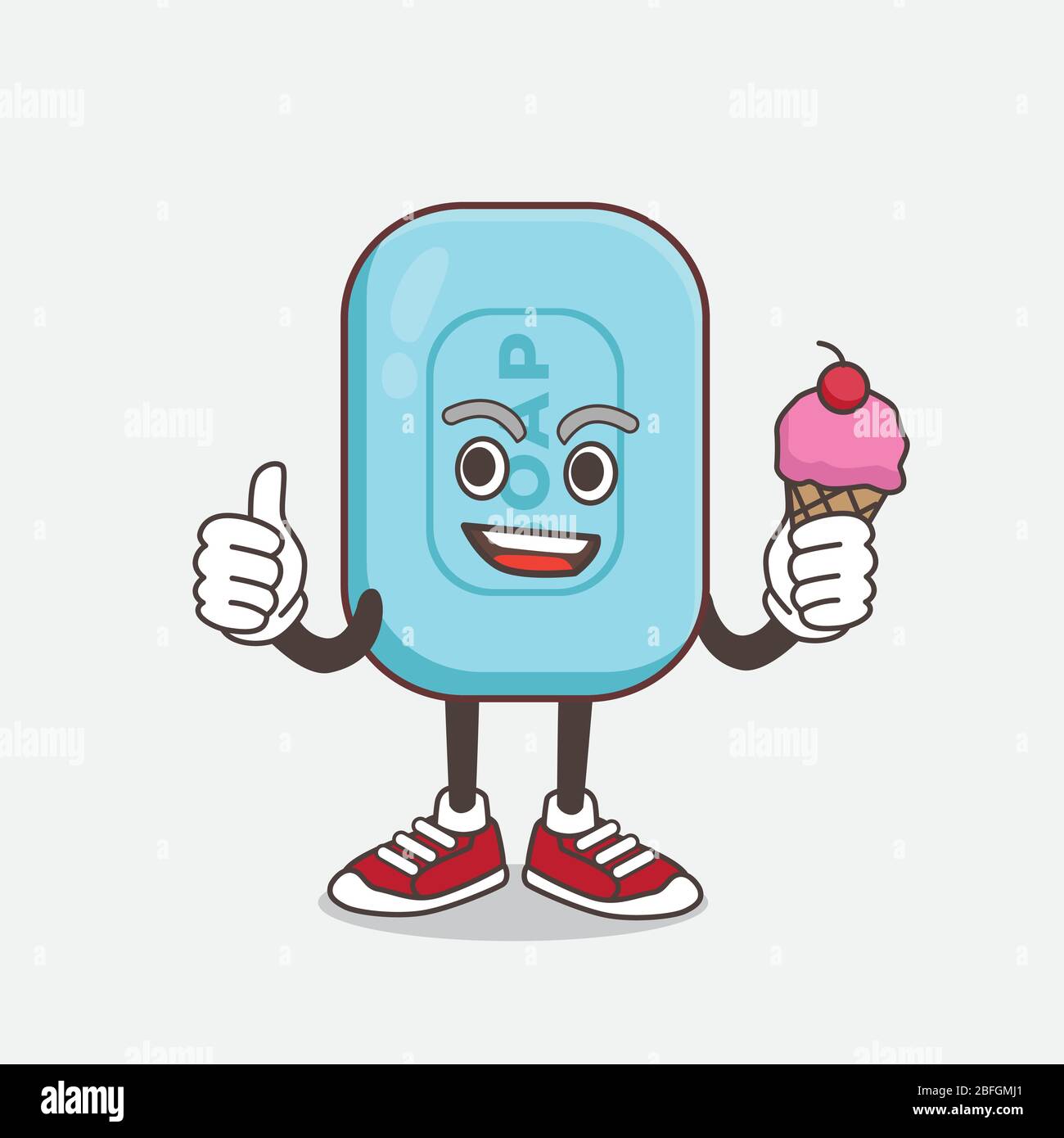 Illustration of Blue Soap Mascot Character Vector Stock Vector Image ...