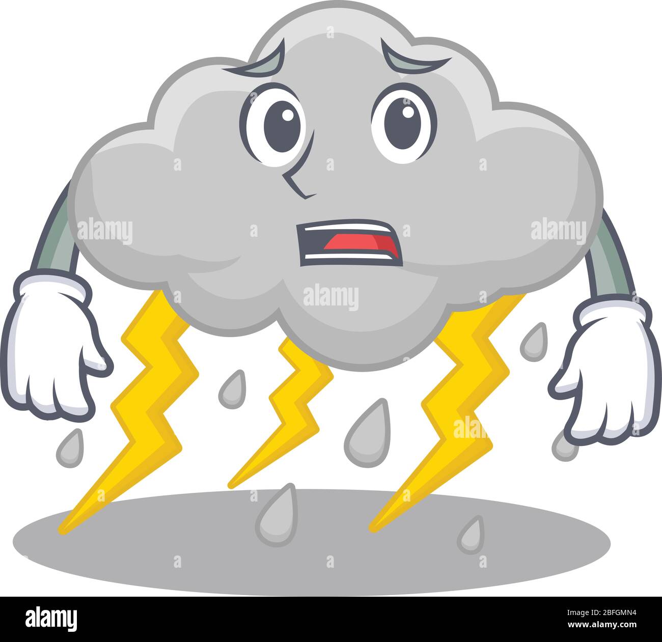 Cartoon bad cloud showing cloud Stock Vector Images - Alamy