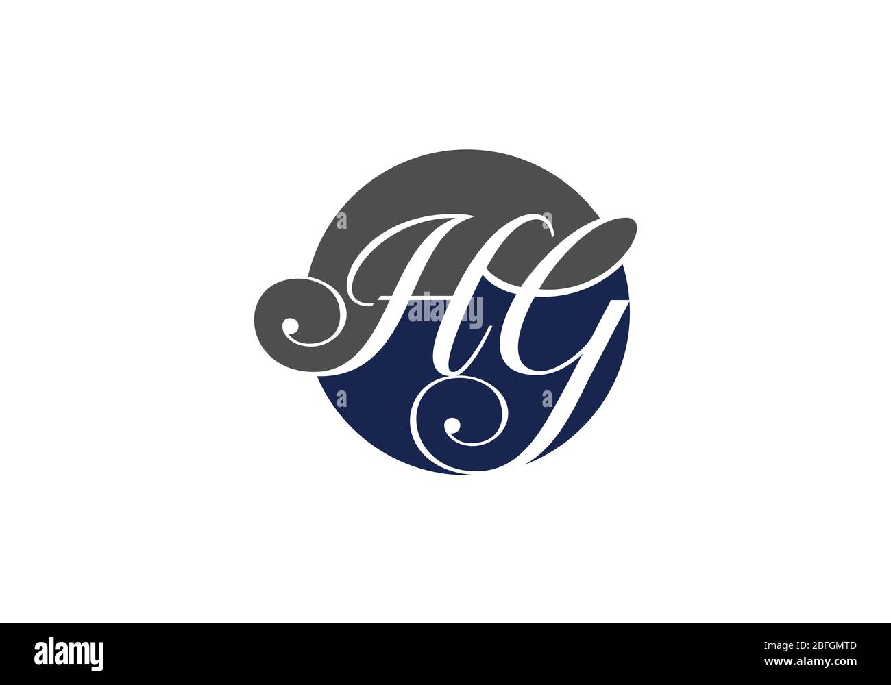 Initial Monogram Letter HG Logo Design Vector Template. HG Letter Logo ...