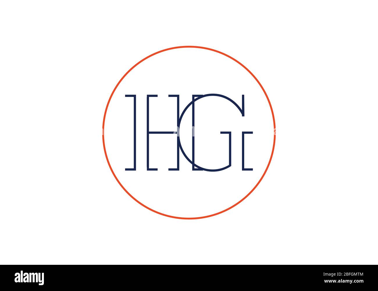 Initial Monogram Letter HG Logo Design Vector Template. HG Letter Logo ...