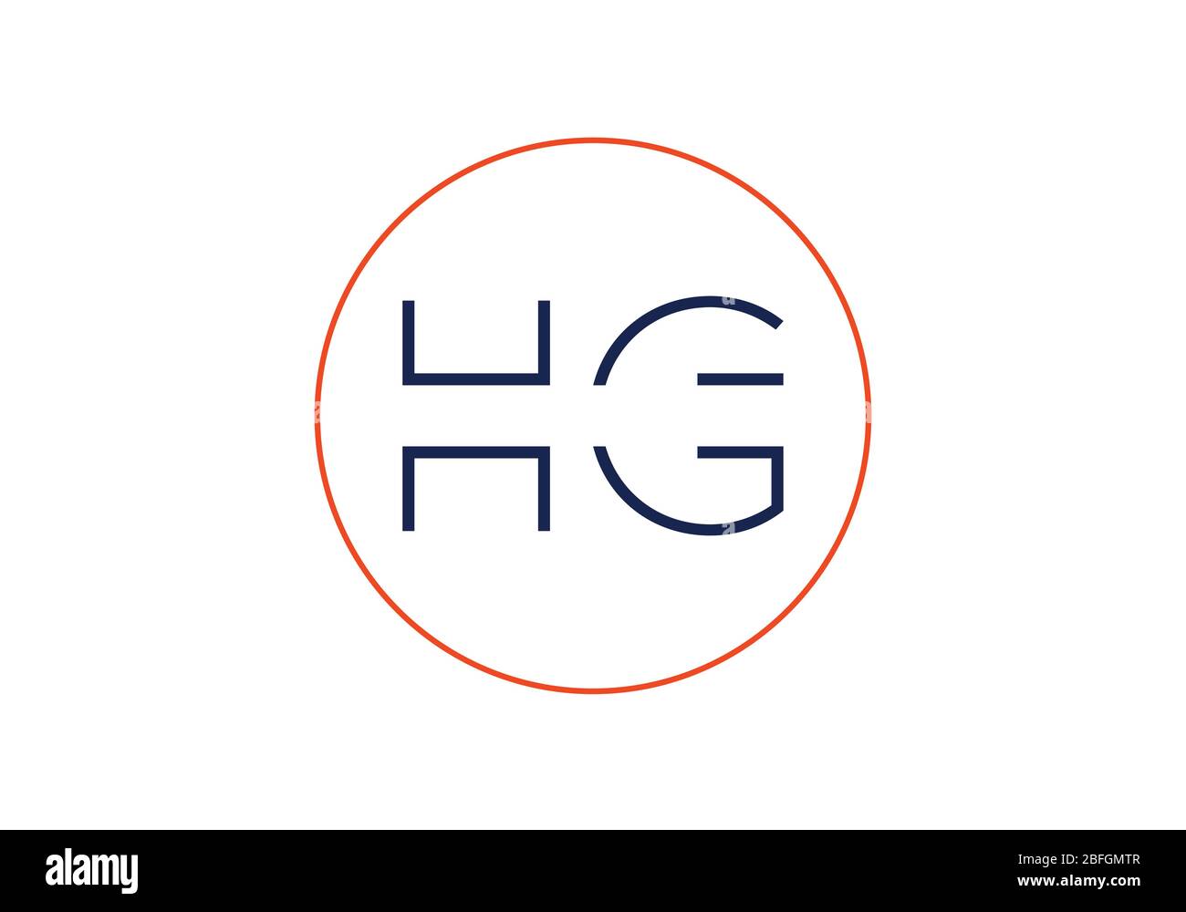 Initial Monogram Letter HG Logo Design Vector Template. HG Letter Logo ...