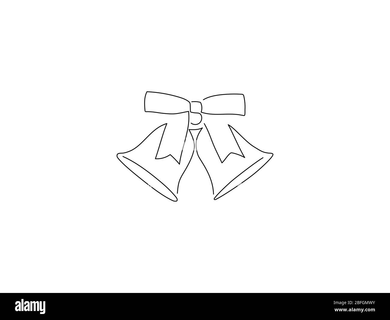Christmas isolated line drawing, vector illustration design Stock ...