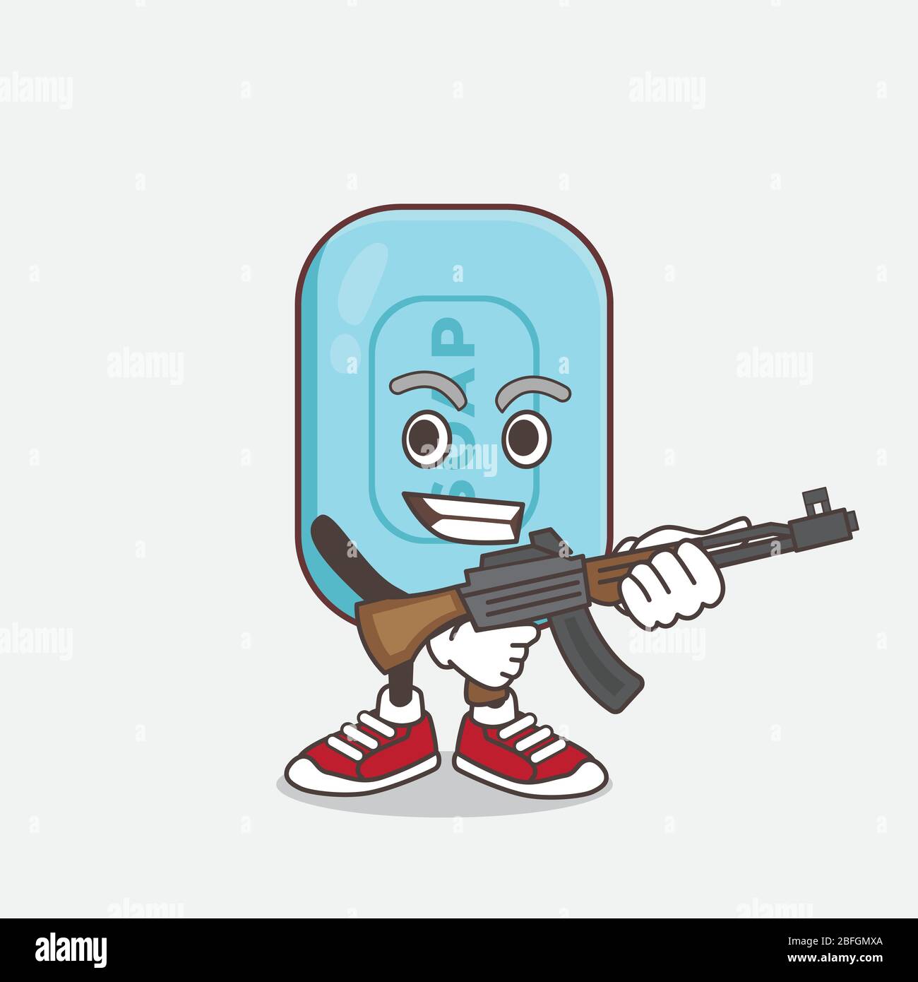Illustration of Blue Soap Mascot Character Vector Stock Vector Image ...