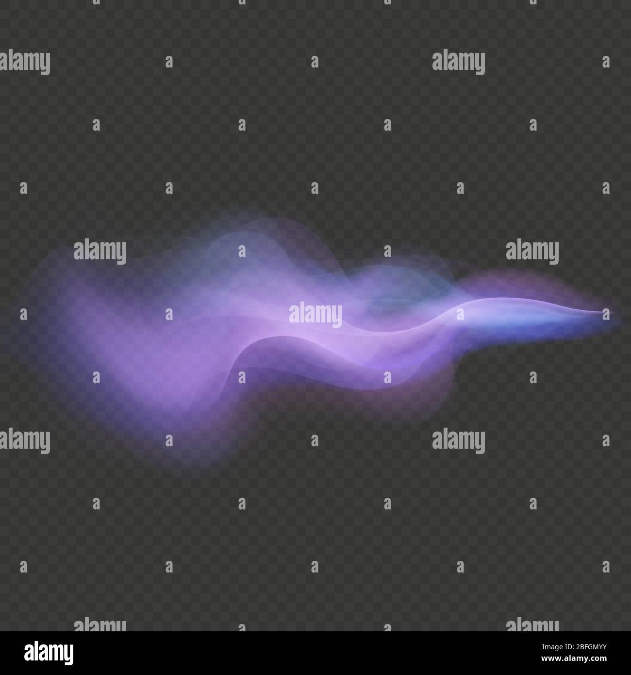 Light wave neon swirl overlay flare trace effect isolated on ...