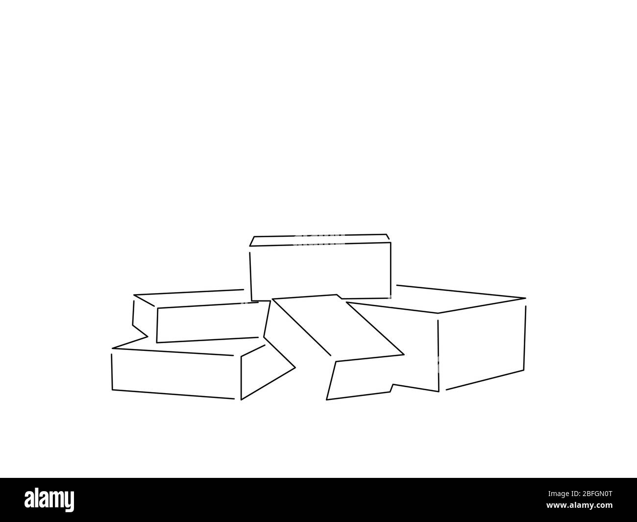 Christmas isolated line drawing, vector illustration design Stock ...