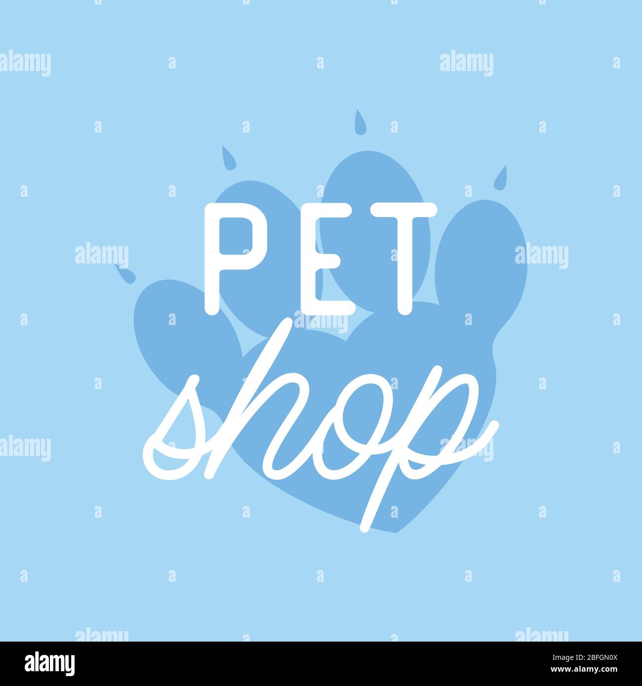 Pet Shop Logo Template Design Vector. Paw like heart, pet love and care ...
