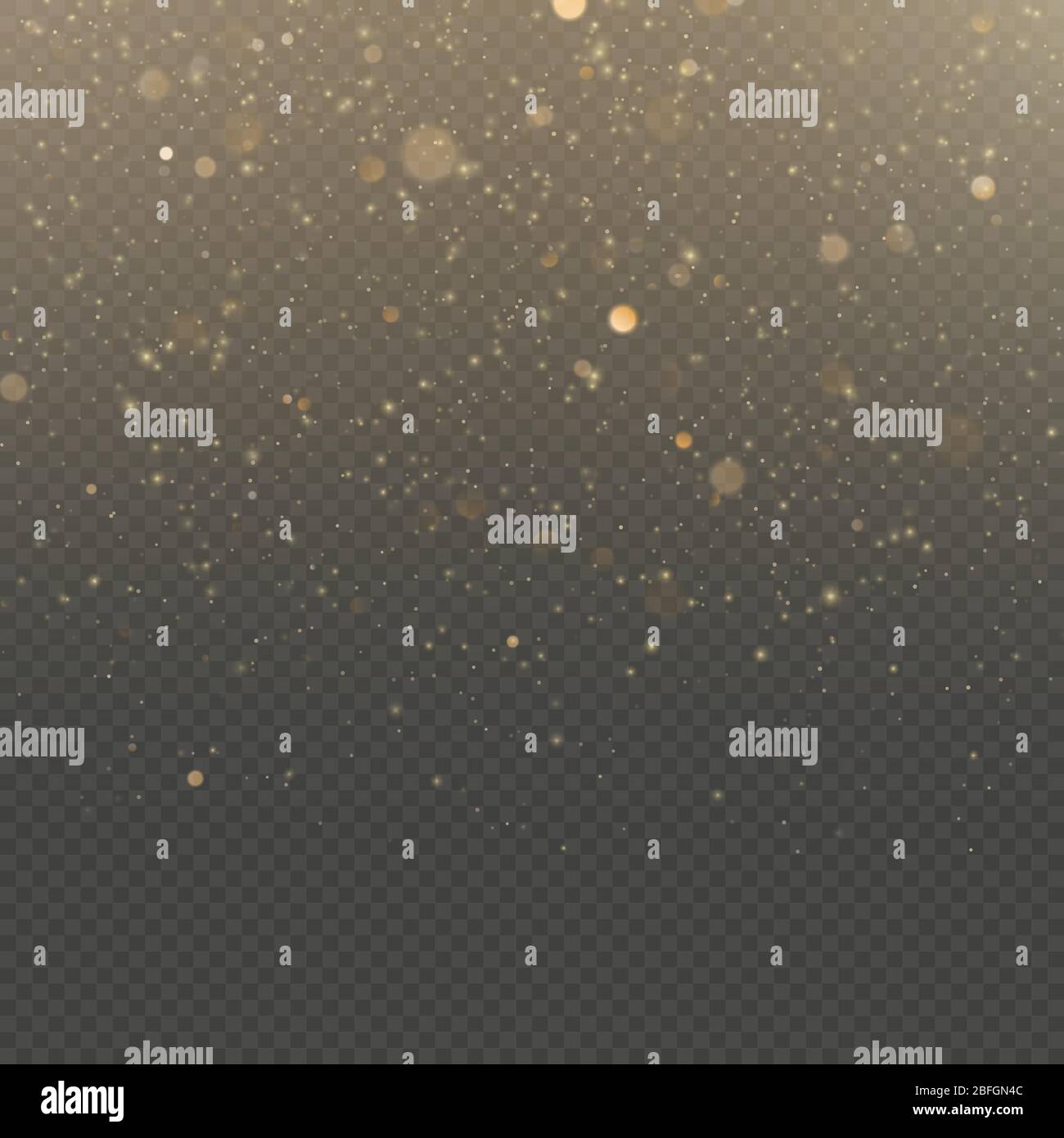 Glitter particles overlay effect. Gold glittering star dust sparkling ...